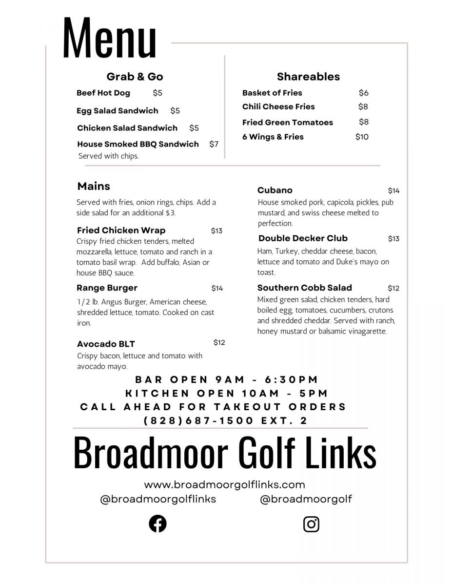 Broadmoor Bar & Grill - Broadmoor Golf Links